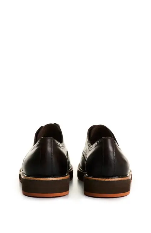 VELEZ Brogue Leather Lace-up Shoes - Dark Brown