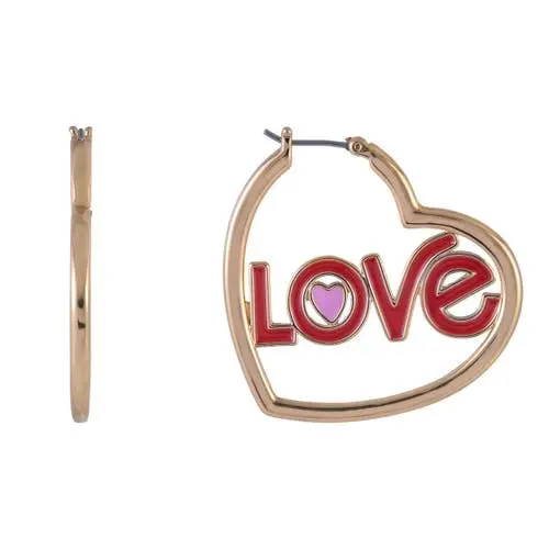 HALLMARK Heart-shaped Hoop Earrings
