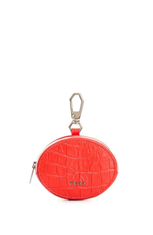 VELEZ Leather Coin Purse - Red