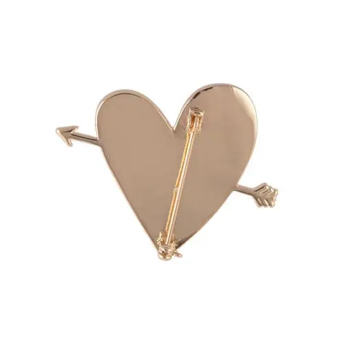 HALLMARK Pink Stone Heart And Arrow Pin