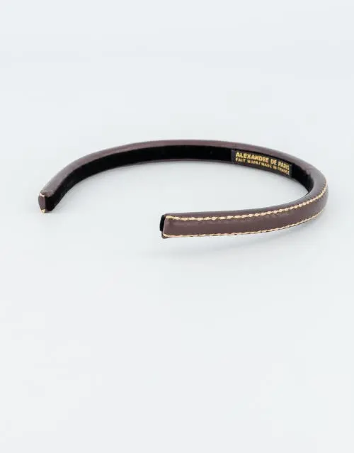 Alexandre De Paris Sellier Leather Headband