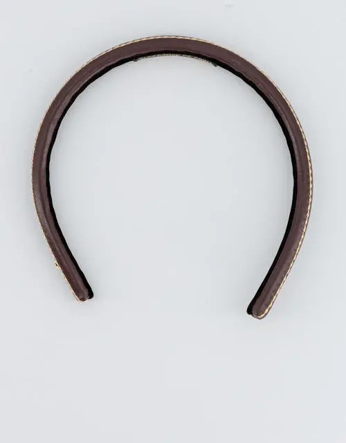 Alexandre De Paris Sellier Leather Headband