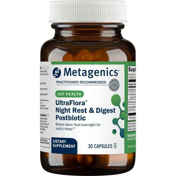 METAGENICS Ultraflora Night Rest & Digest Postbiotic 30 Capsules - One-color