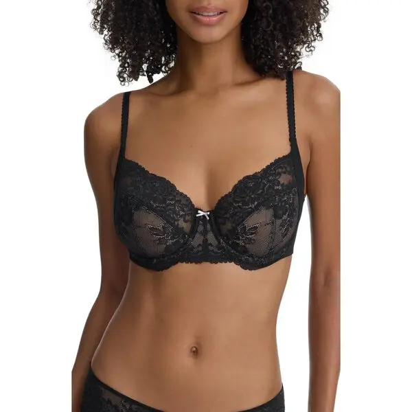 SKARLETT BLUE Captivate Full Coverage Unlined Lace Bra - Black