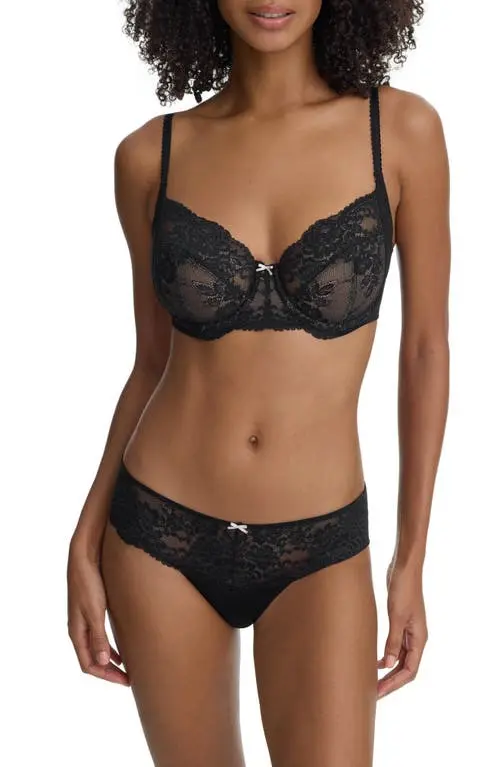 SKARLETT BLUE Captivate Full Coverage Unlined Lace Bra - Black