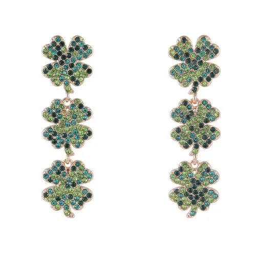HALLMARK Four Leaf Clover Linear Earrings