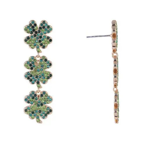 HALLMARK Four Leaf Clover Linear Earrings