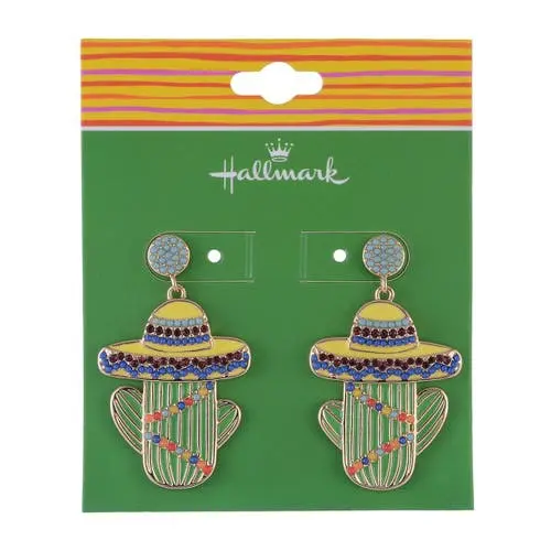 HALLMARK Sombrero Cactus Stone Earrings