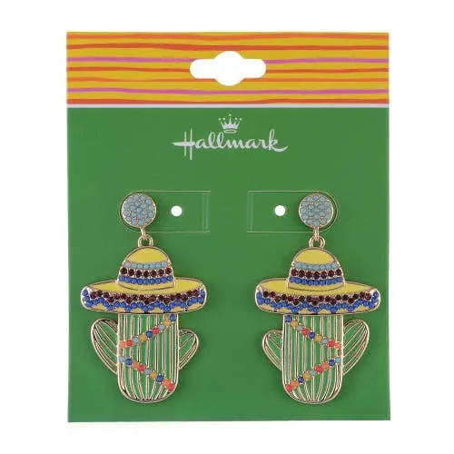 HALLMARK Sombrero Cactus Stone Earrings