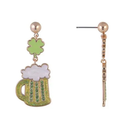 HALLMARK Beer Mug Dangle Earrings