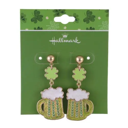 HALLMARK Beer Mug Dangle Earrings