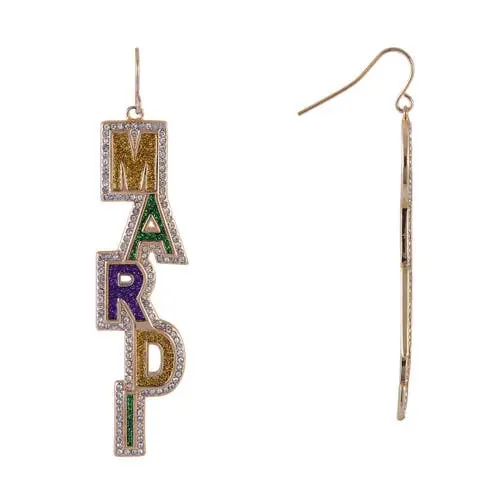 HALLMARK Mardi Gras Linear Earrings