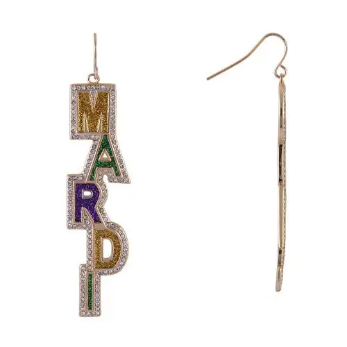 HALLMARK Mardi Gras Linear Earrings