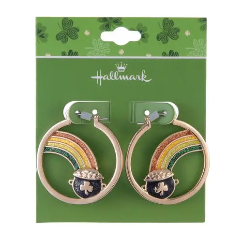 HALLMARK Pot Of Gold Hoop Earrings