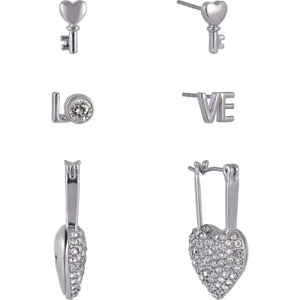 HALLMARK Trio Earring Set - Silver