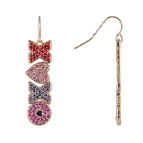 HALLMARK Stone Hugs And Kisses Linear Earrings