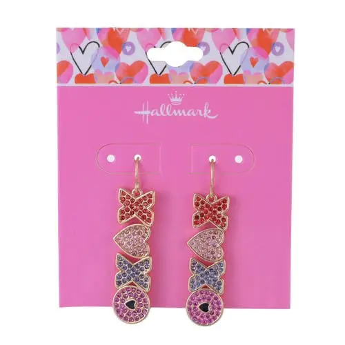 HALLMARK Stone Hugs And Kisses Linear Earrings