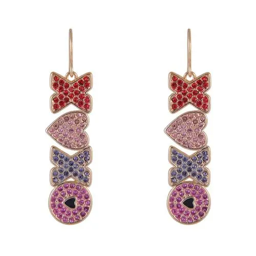 HALLMARK Stone Hugs And Kisses Linear Earrings