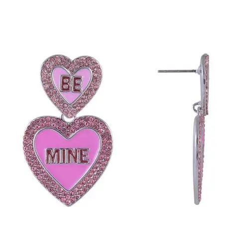 HALLMARK Be Mine" Enamel Heart Earrings