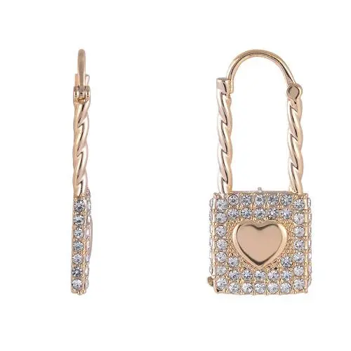 HALLMARK Heart & Stone Lock Earrings