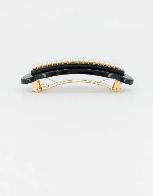 Alexandre De Paris Lineature Pearls Acetate Barrette