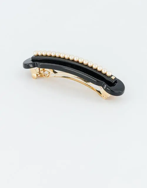 Alexandre De Paris Lineature Pearls Acetate Barrette