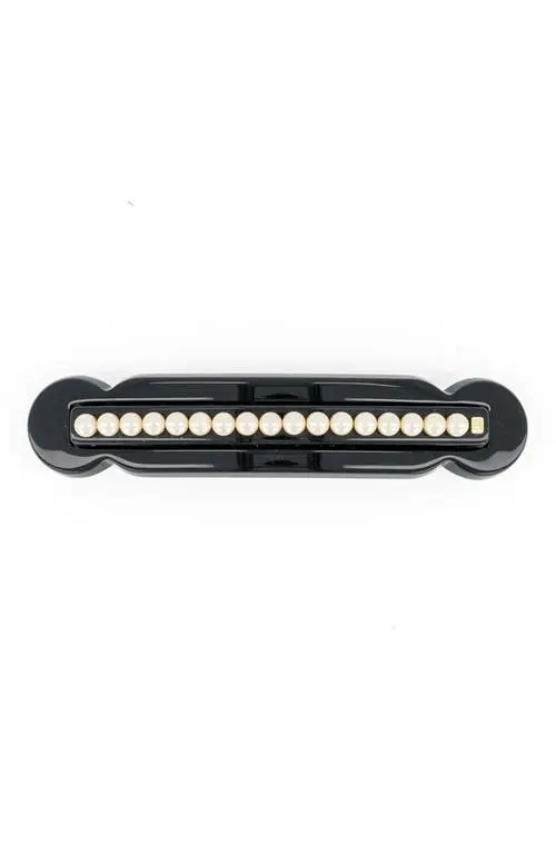 Alexandre De Paris Lineature Pearls Acetate Barrette - Black