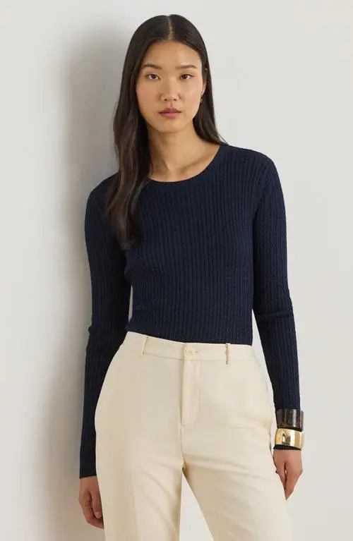 Ralph Lauren Cable Knit Long Sleeve Sweater