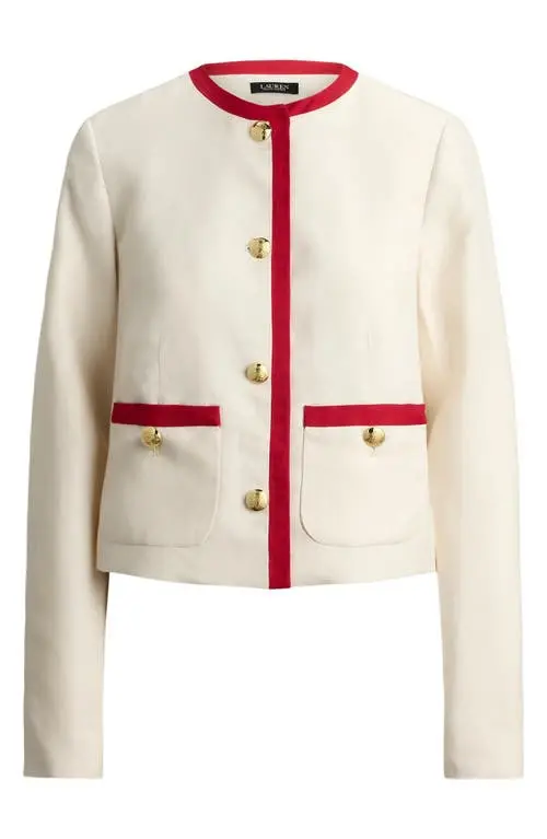 Ralph Lauren Two-tone Linen Blend Twill Jacket