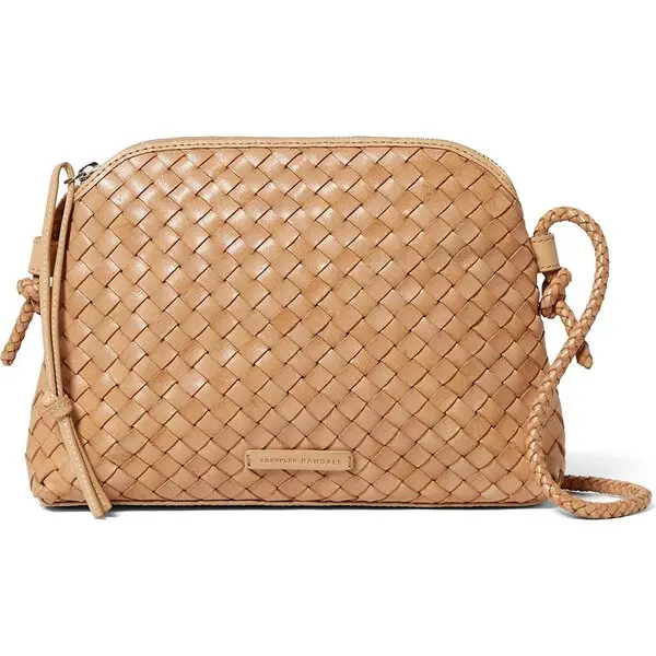 LOEFFLER RANDALL Mallory Woven Leather Crossbody Bag - Desert Sand