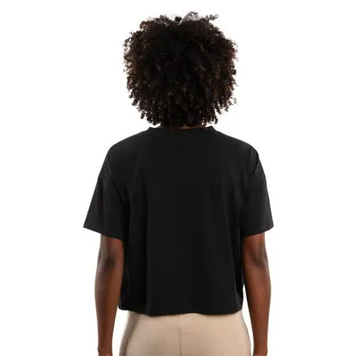 STARTER Philadelphia Eagles Rhinestone Embellished Cropped T-shirt - Black