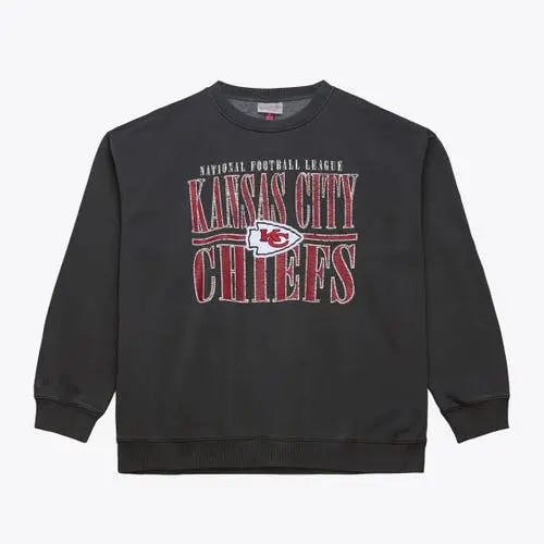 Mitchell & Ness Kansas City Chiefs Downtown Collection Fleece Sweatshirt - Black