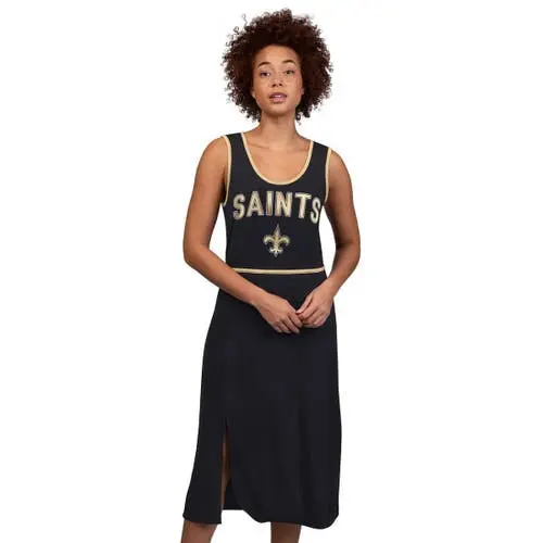 G-III 4HER BY CARL BANKS New Orleans Saints Center Field Maxi Dress - Black