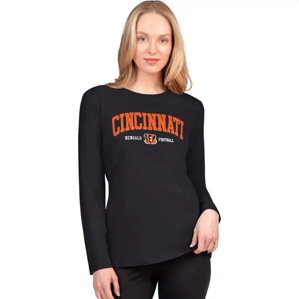 G-III 4HER BY CARL BANKS Cincinnati Bengals Best Play Long Sleeve T-shirt - Black