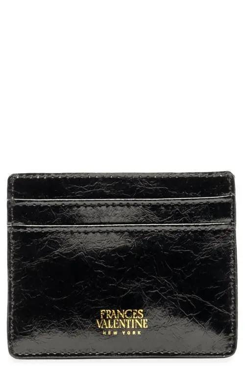 FRANCES VALENTINE Leather Card Case - Black