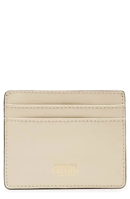 FRANCES VALENTINE Leather Card Case - Oyster