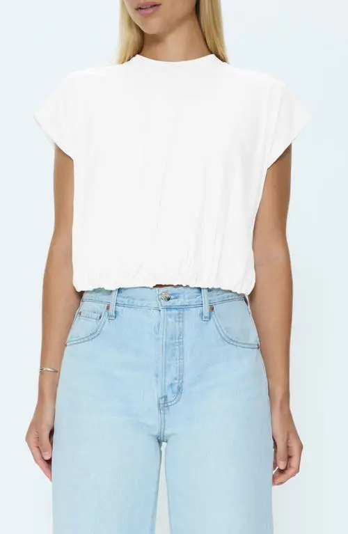PISTOLA Millie Bubble Hem Top - Le Blanc