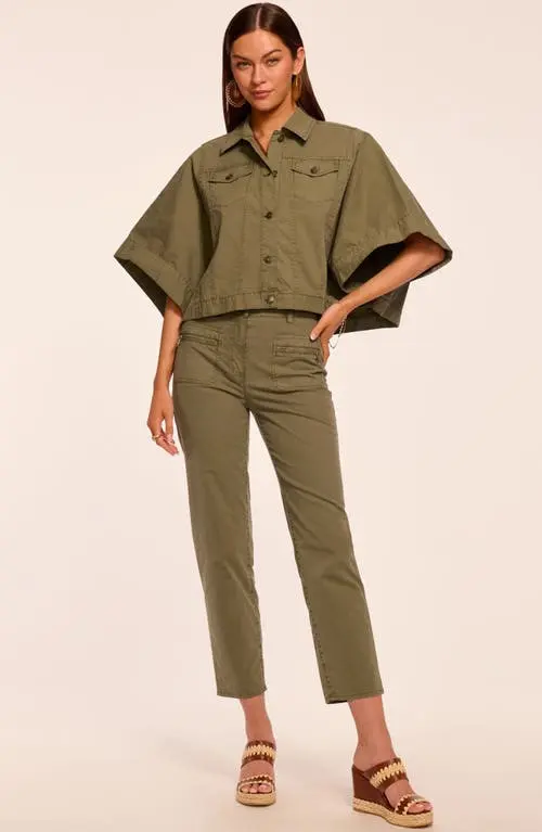 Ramy Brook Stretch Cotton Twill Ankle Pants