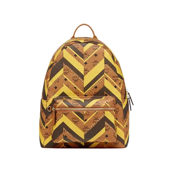 Mcm Stark Mega Vi Medium Backpack 'cognac - Tan