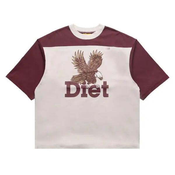 DIET STARTS MONDAY Eagle Yoke Tee 'maroon/antique White