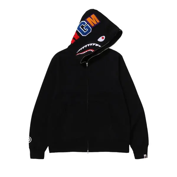 A BATHING APE Shark Full Zip Hoodie - Black