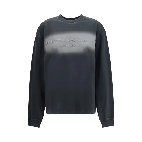 Alexander Wang Emboss Logo Long-sleeve Tee 'washed