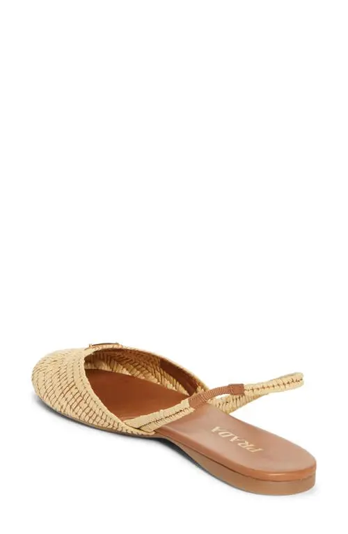 Prada Raffia Slingback Flat