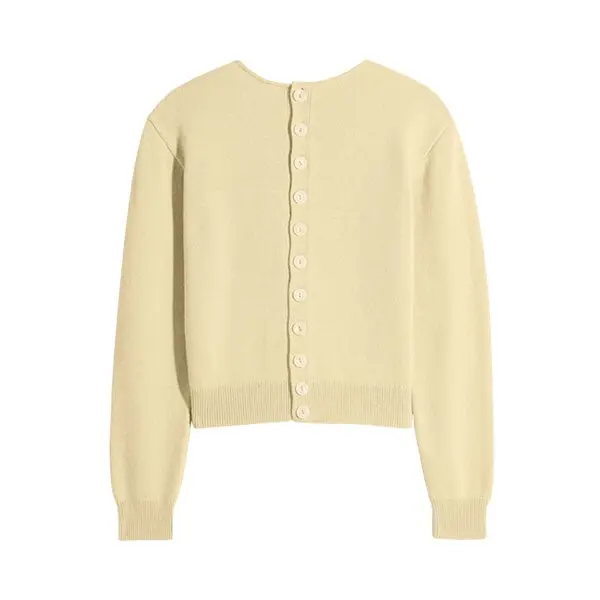 LEMAIRE Reversible Buttoned Sweater 'butter - Yellow