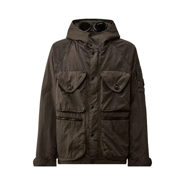 C.P. COMPANY Panama-r Mixed Goggle Jacket 'gunmetal - Grey