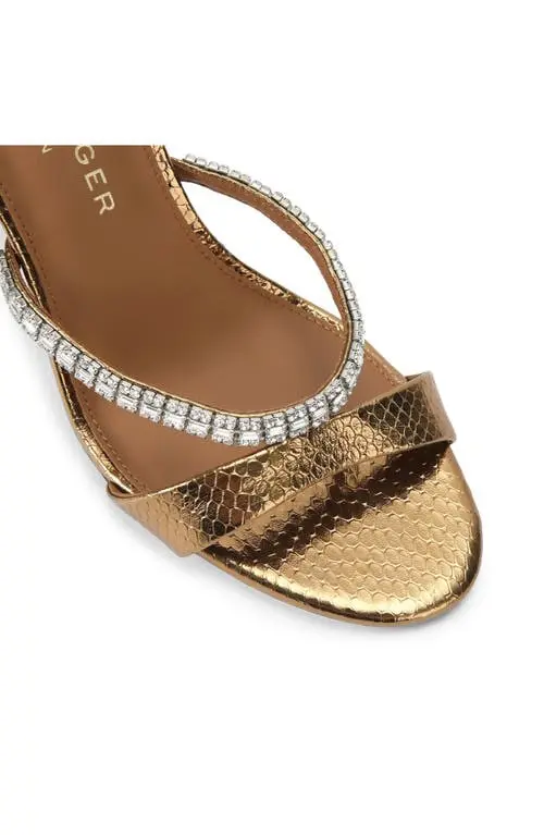 Kurt Geiger Crystal Ankle Strap Sandals - Rust/copper