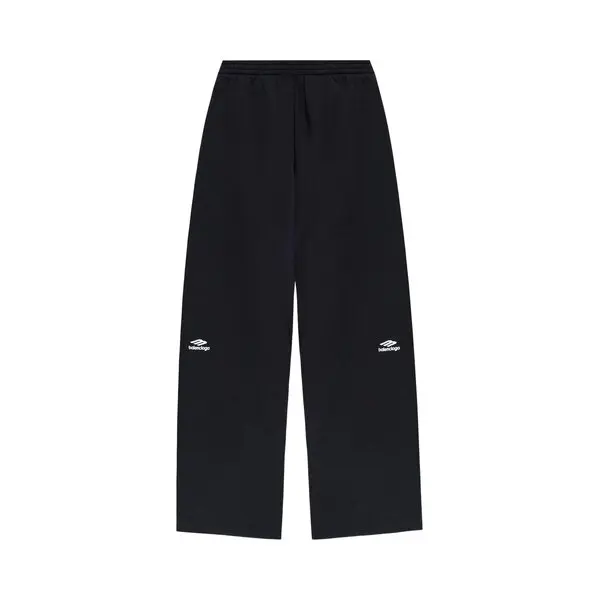 Balenciaga Loose Elastic Waist Sweatpants 'washed /white - Black