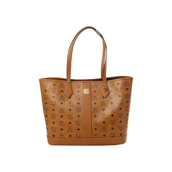 Mcm Liz Vi Shopper Medium Bag 'cognac