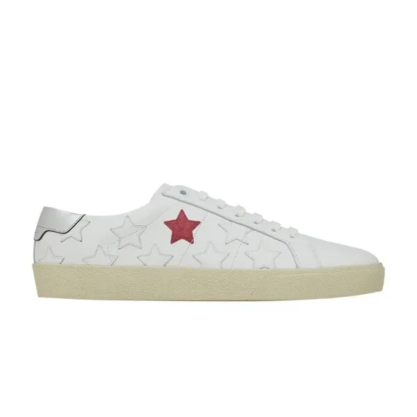 Saint Laurent Wmns Court Classic Sl/06 Low Pink Stars - White