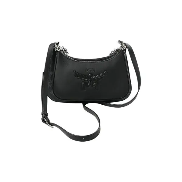 Mcm Aren Vi Mix Hobo Bag - Black